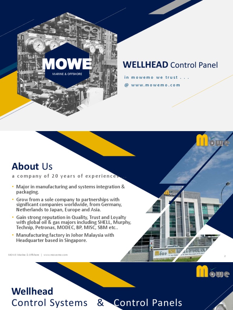 3 Mowe Wellhead Control Panel Brochure | PDF | Valve | Manufactured Goods