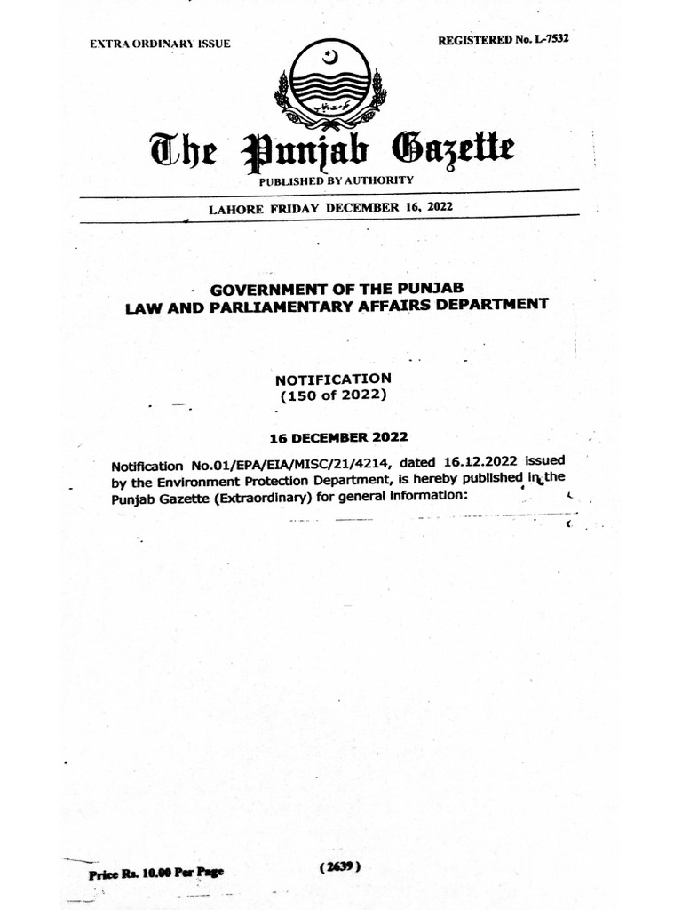 EIA Regulations | PDF