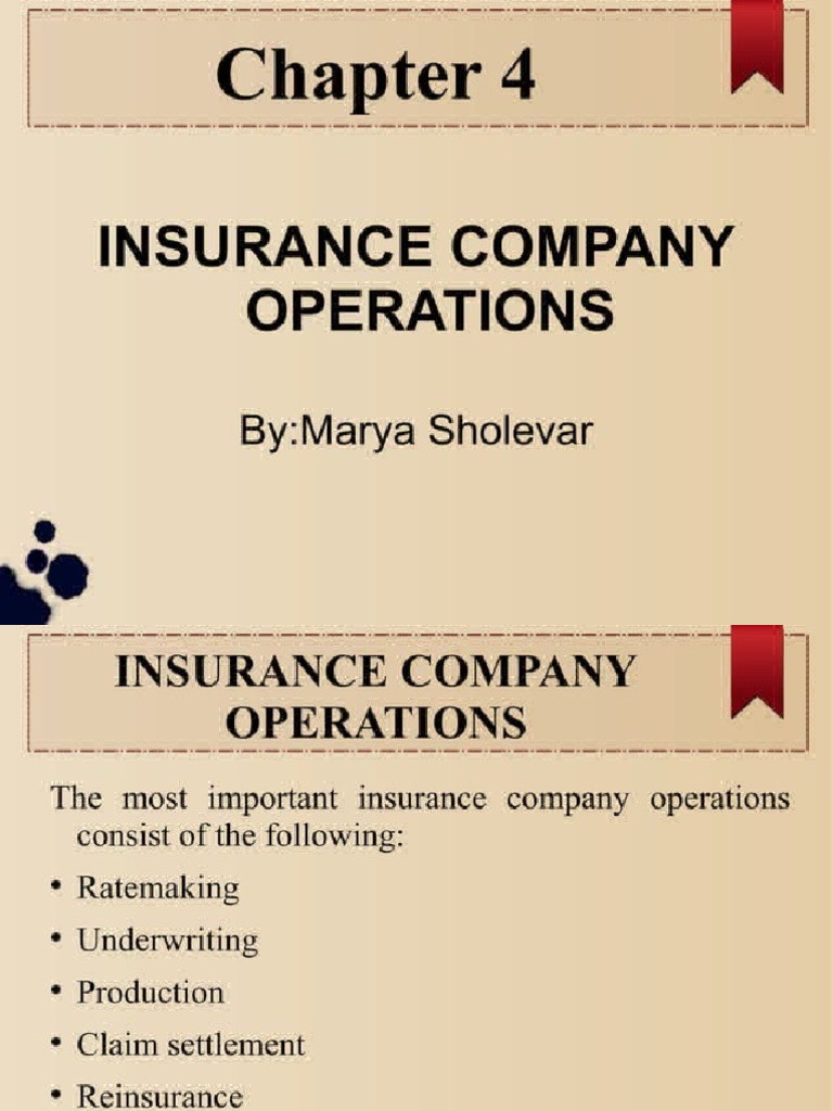 Insurance Operations | PDF