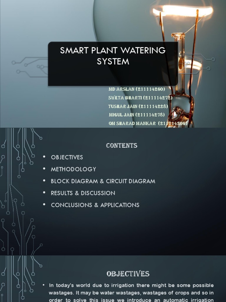 Smart Plant Watering System | PDF | Irrigation | Arduino