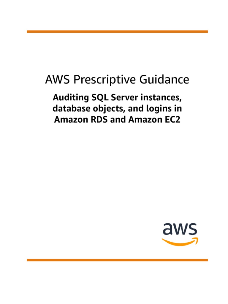 sql-server-auditing-on-aws | PDF | Databases | Microsoft Sql Server