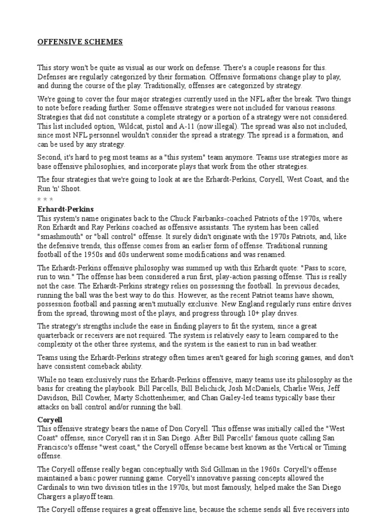 An In-Depth Analysis of Modern NFL Offensive Strategies: The Erhardt ...