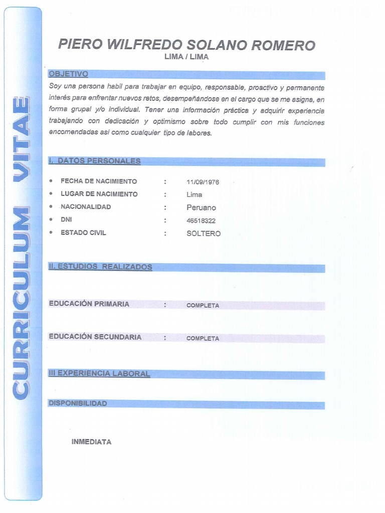 CV Piero Solano | PDF