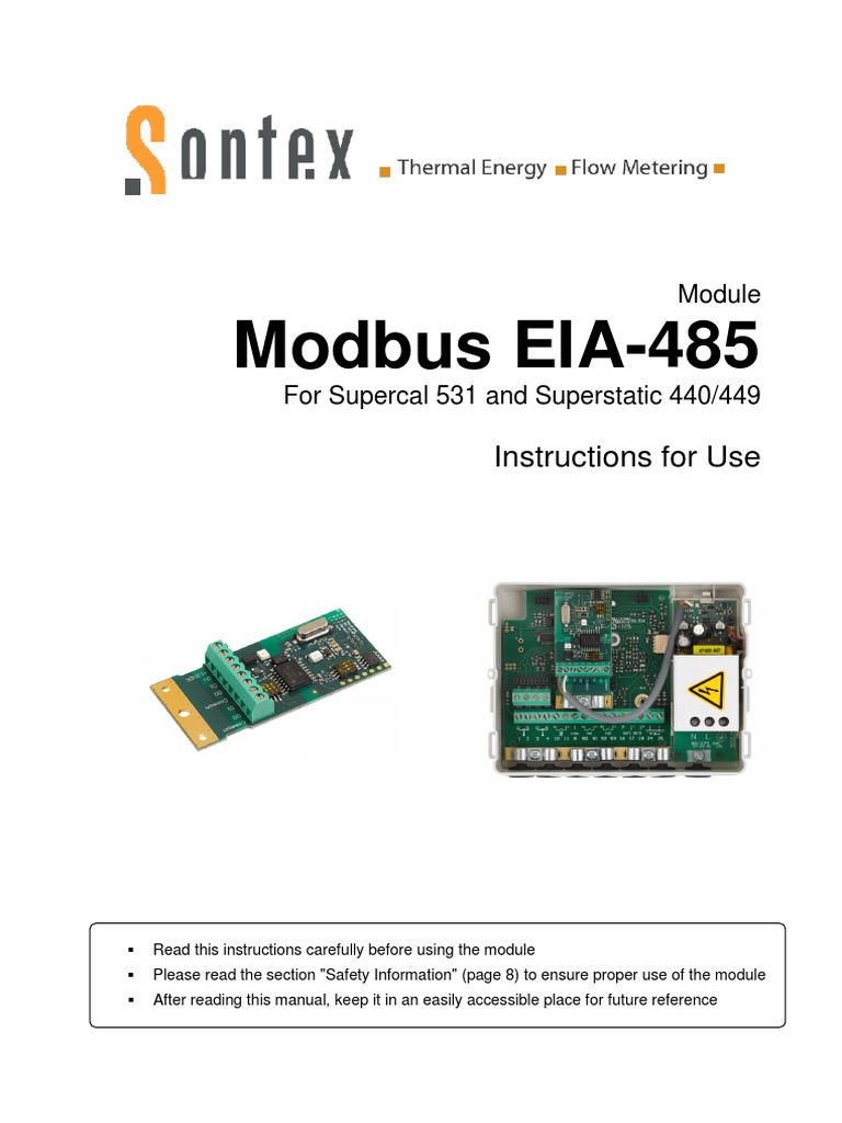 Moduł ModBus Do SUPERCAL 531 - SUPERSTATIC - Instrukcja EN | PDF ...
