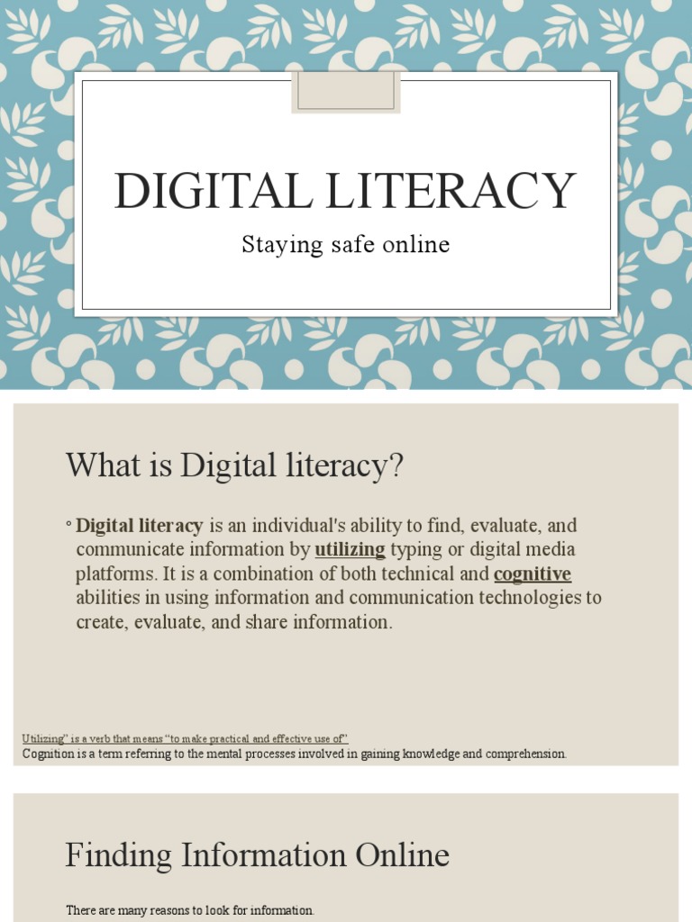 Digital Literacy | PDF | Malware | Cybercrime