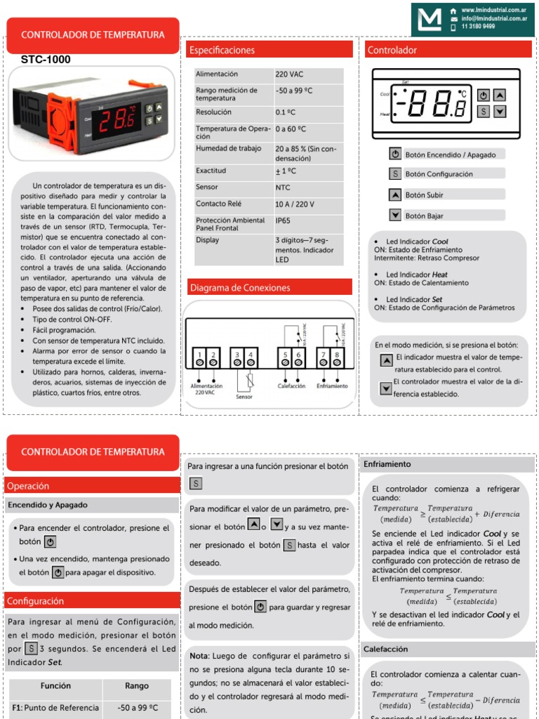 Controlador de Temperatura STC 1000 | PDF