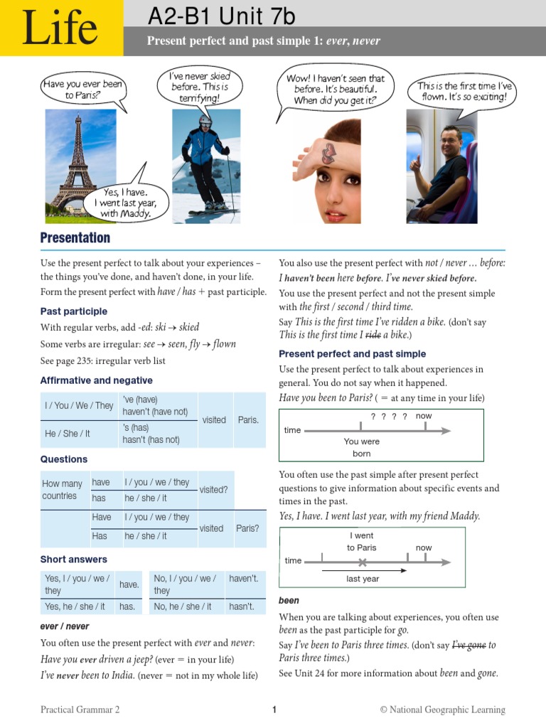 A2B1 Unit 7b | PDF | Semantic Units | Grammar