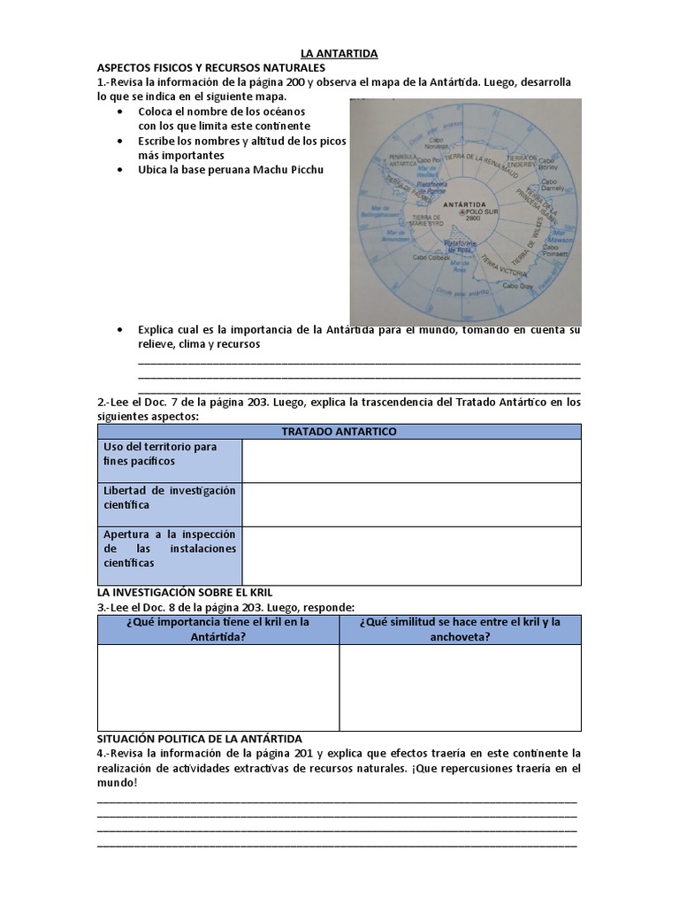 Aspectos Físicos y Recursos de la Antártida | PDF