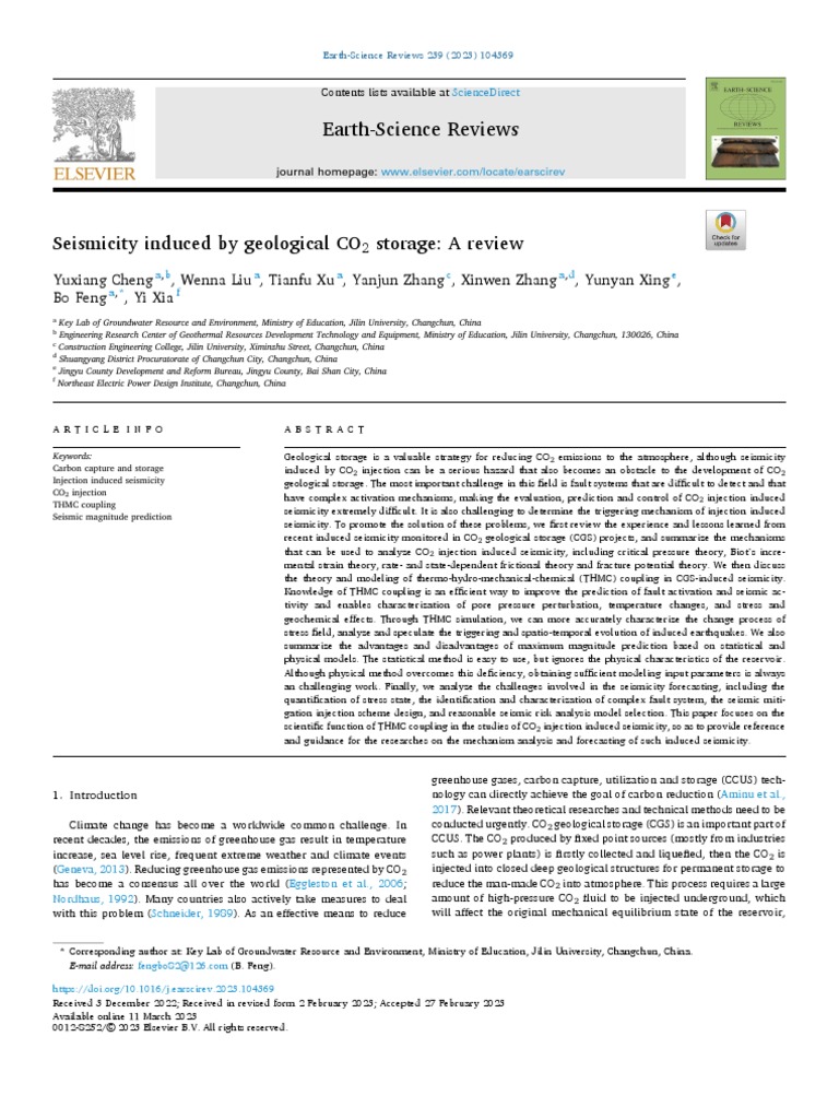 Cheng Et Al., 2023 | PDF | Earthquakes | Moment Magnitude Scale