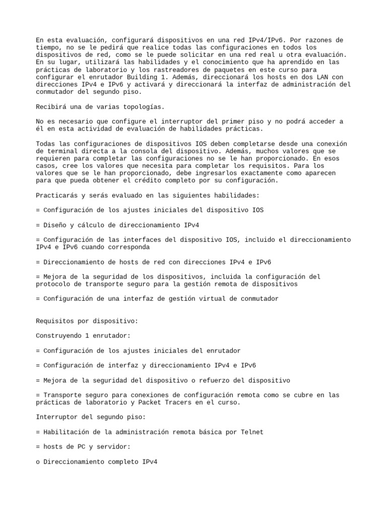 Examen Practico | PDF | Enrutador (Computación) | Yo Pv6