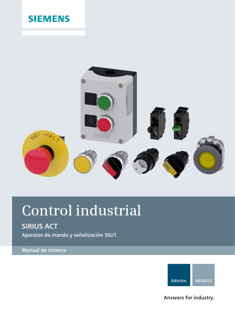 Siemens Maniobra SIRIUS ACT 3SU1 Es-MX | PDF | Ingenieria Eléctrica ...
