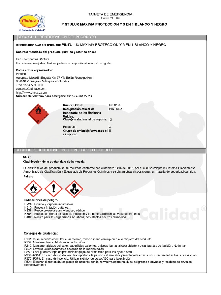 TE - PINTULUX MAXIMA PROTECCION Y 3 EN 1 BLANCO Y NEGRO - COL (Versión 1) | PDF | Primeros ...