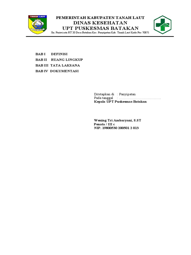 Template Format Panduan Pelayanan | PDF