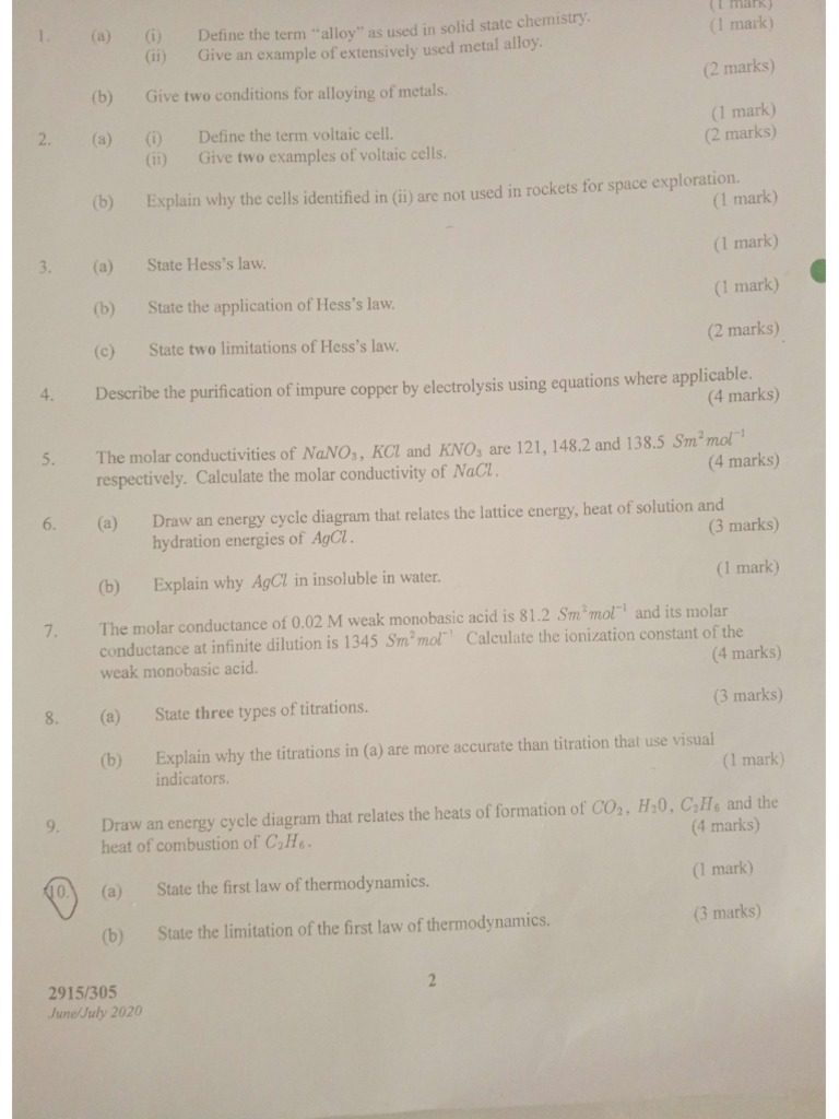phisical chemistry knec notes | PDF