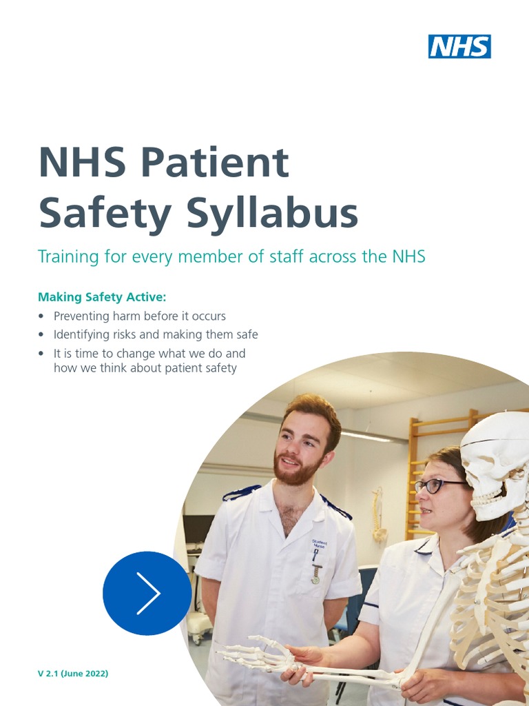 NHS Patient Safety Syllabus Overview | PDF | Patient Safety | Risk