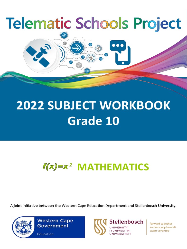 Grade 10 Mathematics Workbook 2022 | PDF | Function (Mathematics ...