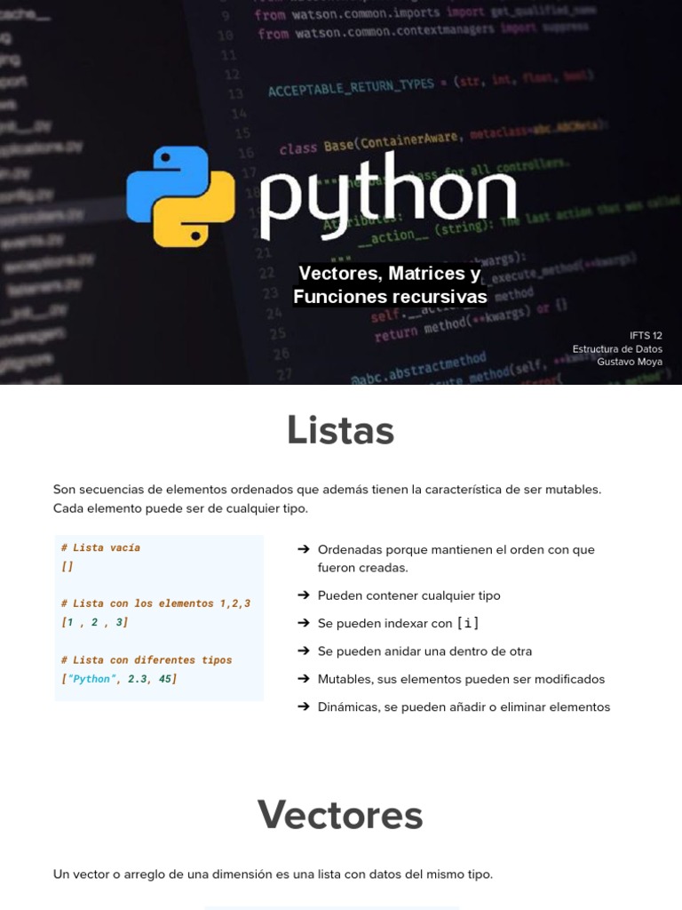 PYTHON 04 Funciones Recursivas | PDF | Matriz (Matemáticas) | Informática