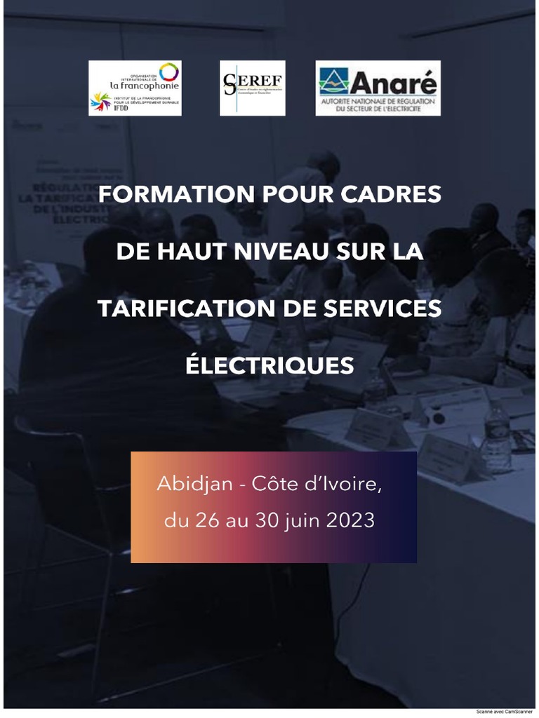 Formation Tarification IFDD ANARE CEREF 2023 | PDF