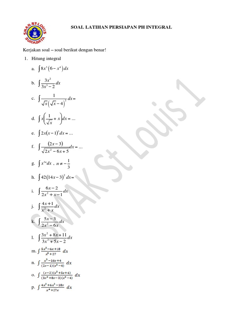 Soal Latihan PH Integral | PDF