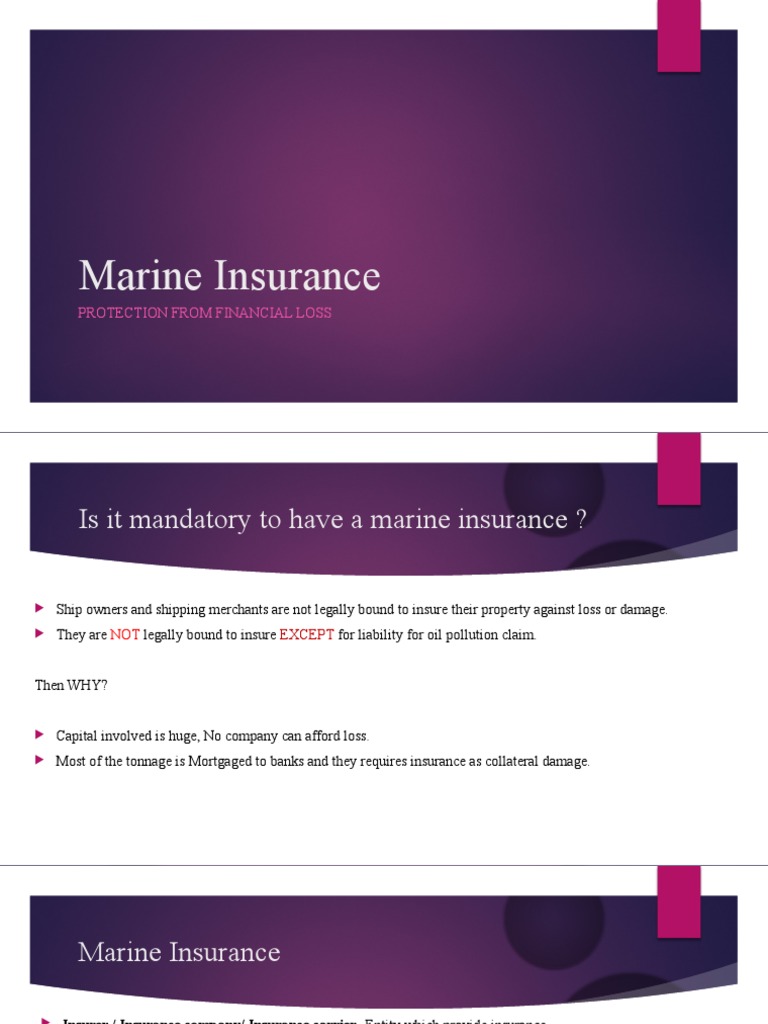 Marine Insurance | PDF | Insurance | Marine Salvage