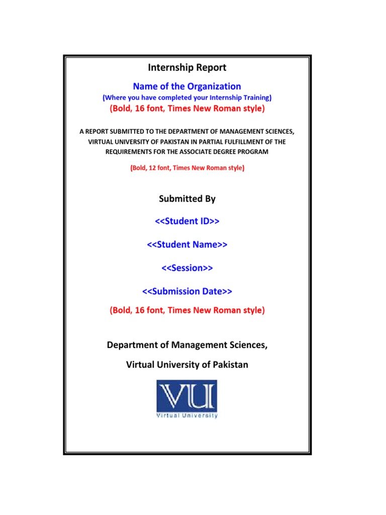 Internship Report Guide | PDF | Knowledge | Internship