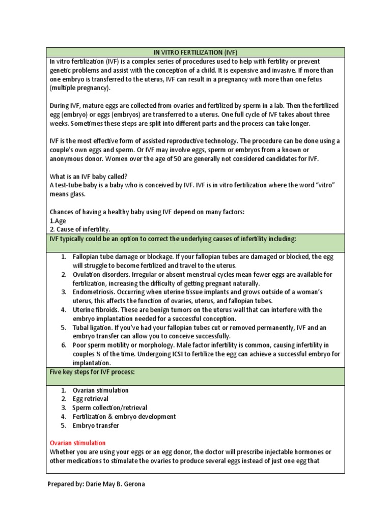 In Vitro Fertilization | PDF | In Vitro Fertilisation | Infertility