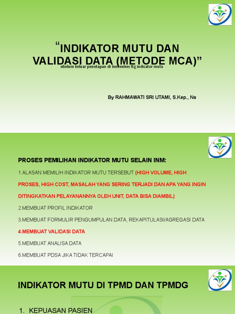 Materi - Ppt Lpa-pkp (Imut Dan Validasi Data)-1 | PDF