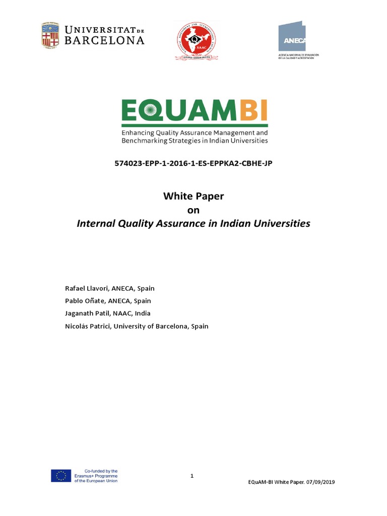 EQUAM-BI White Paper - FINAL | PDF | Quality Assurance | Evaluation