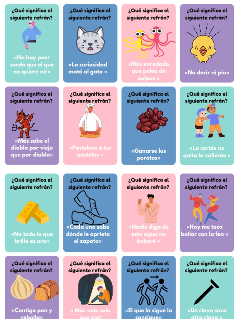 Refranes Imprimir Plastificar | PDF | Comida y bebida