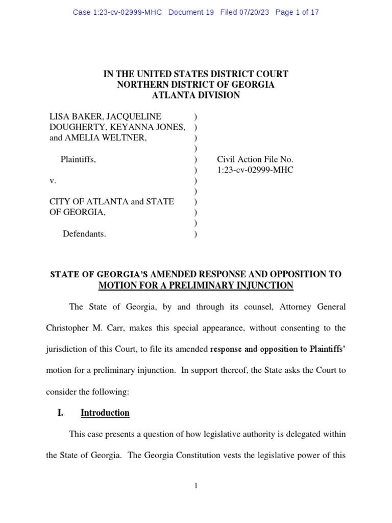 AG Response To Lawsuit 072123 | PDF | Lawsuit | Common Law