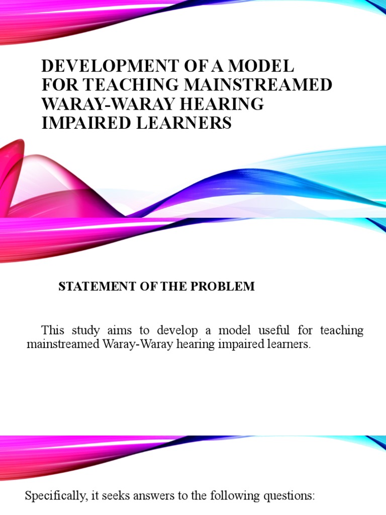 Development of A Model For Teaching MAINSTREAMED WARAY-WARAY | PDF