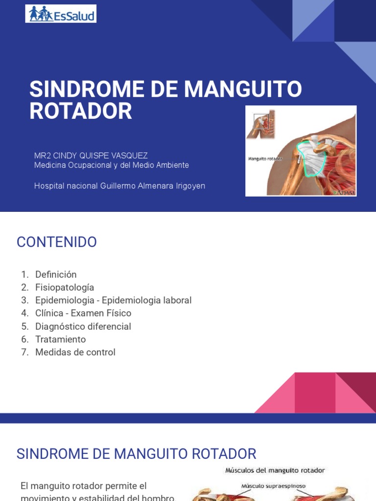 Sindrome de Manguito Rotador | PDF | Hombro | Causas de la muerte