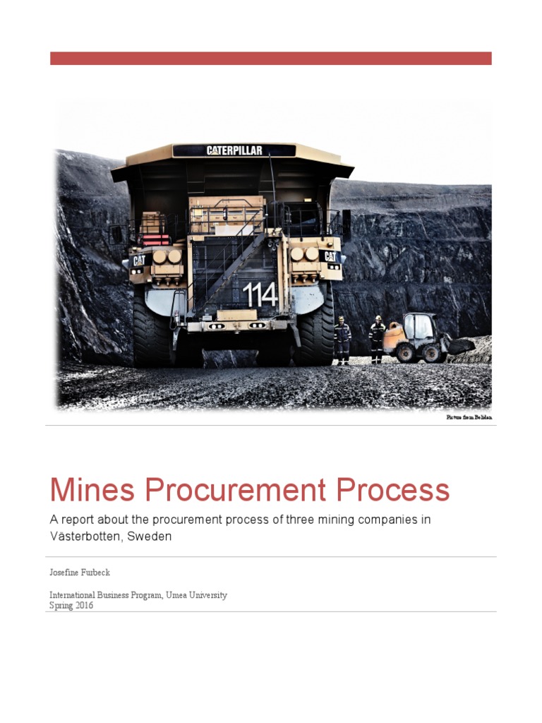 Bjorkdal Procurement Process 2016 | PDF | Mining | Minerals