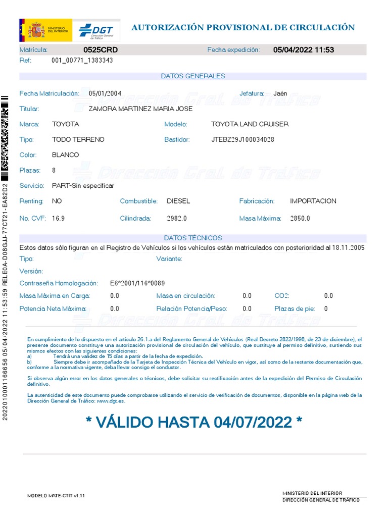 Licencia Land Cruiser | PDF | Vehículos terrestres | Vehículo de motor