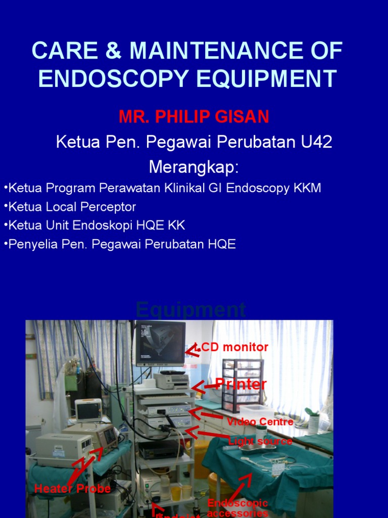 Care - Maintenance of Endoscopy Equipment | PDF | Optical Fiber | Pipe ...
