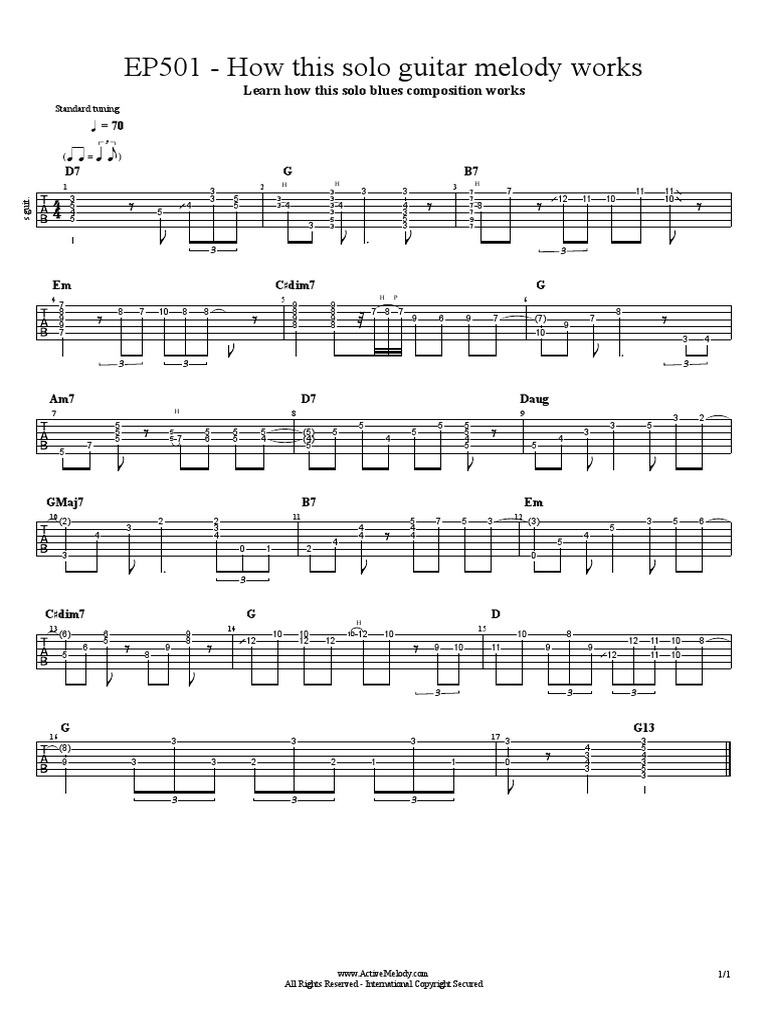 EP501 - How This Solo Guitar Melody Works | PDF | Guitar Family Instruments | Irish Musical ...