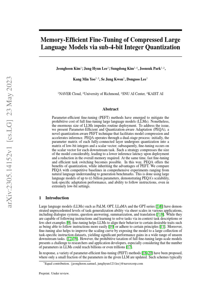 Memory-Efficient Fine-Tuning | Download Free PDF | Learning | Computing