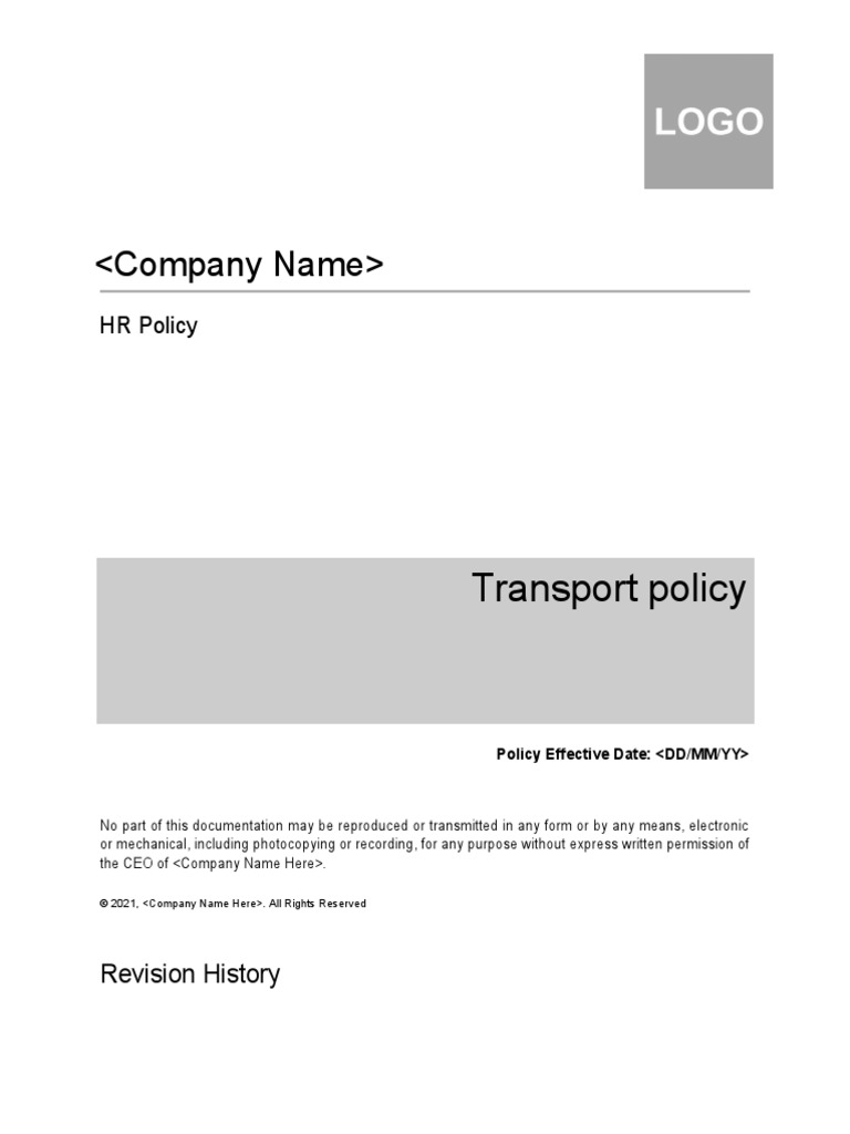 Transport Policy | PDF