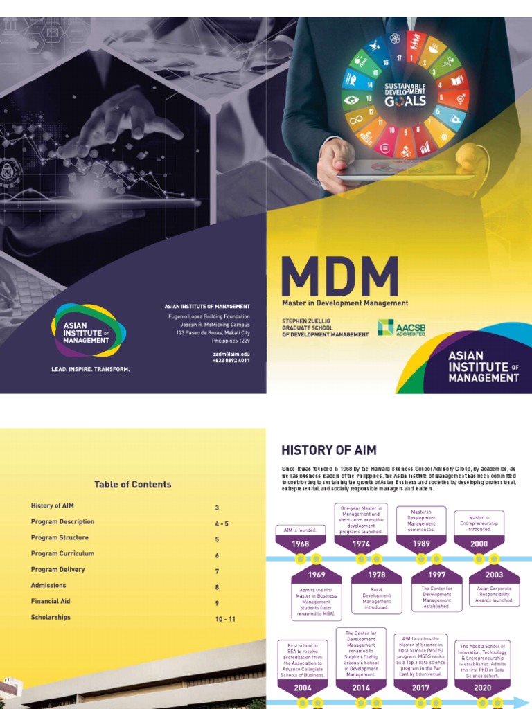 Master in Development Management (MDM) Program Brochure - 2024 Intake ...