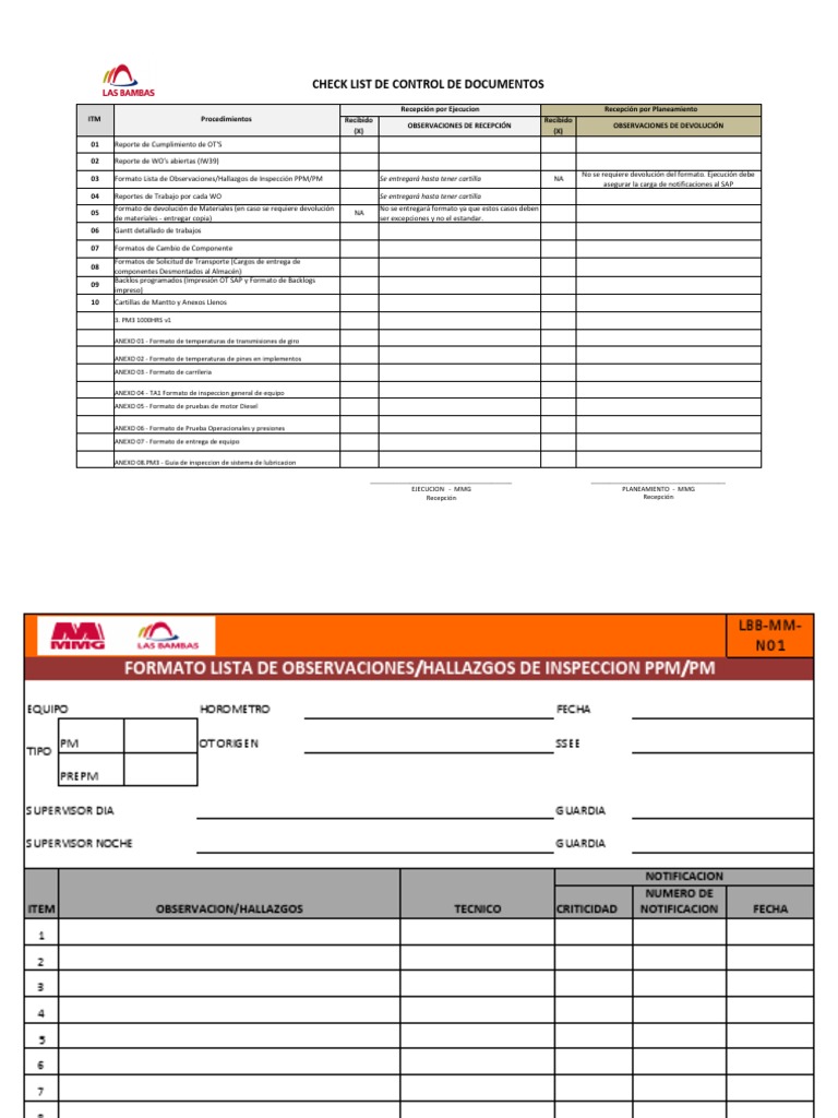 Check List de Control de Documentos | Descargar gratis PDF | Ingeniería ...