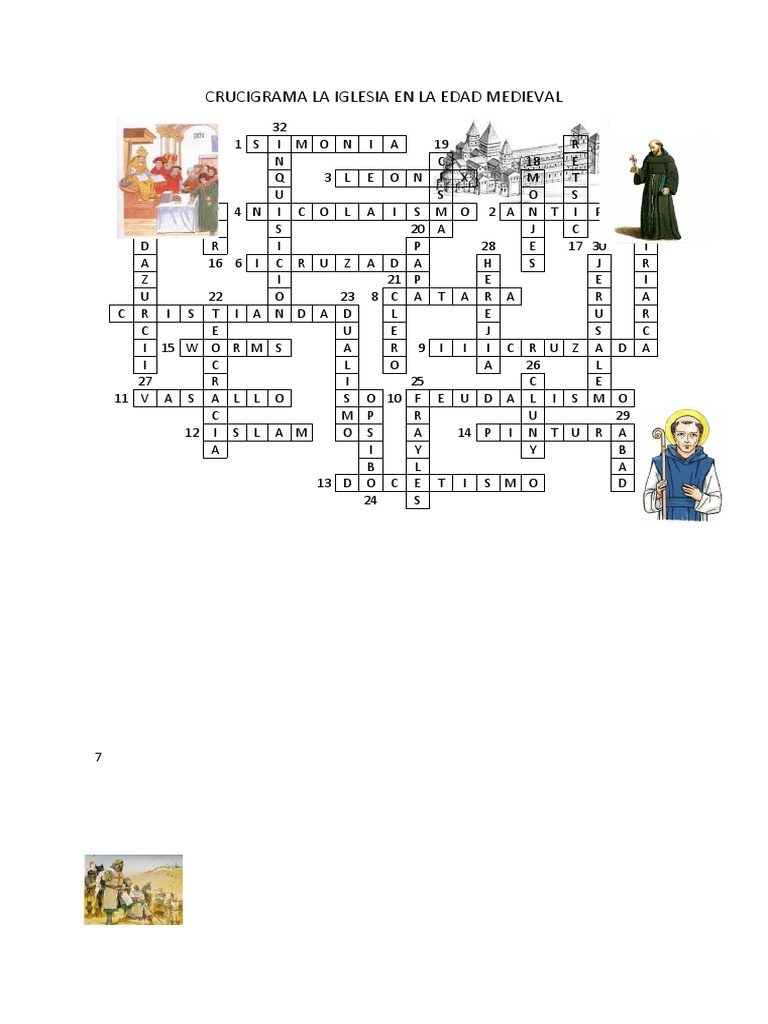 Crucigrama Edad Medieval | PDF