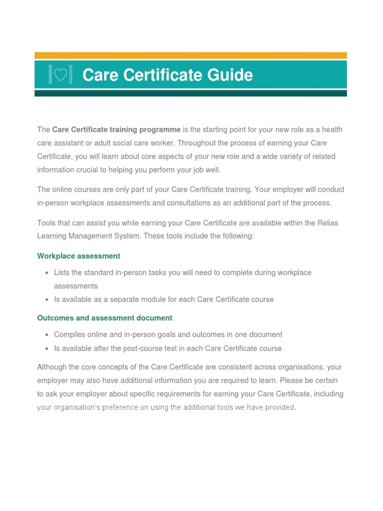 Care Certificate Guide-3 | PDF | Career & Growth | Business