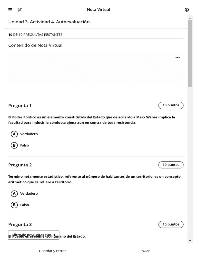Autocorregible Unidad 3 Actividad 4 | PDF