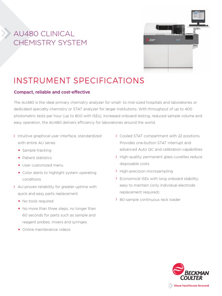 Catalog AU480 1 | PDF | Spectrophotometry | Chemistry