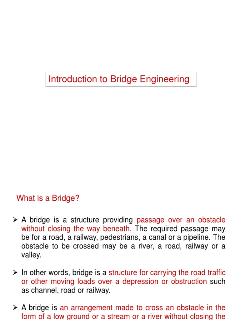 Introduction To Bridge Engineering | PDF | Bridge | Beam (Structure)