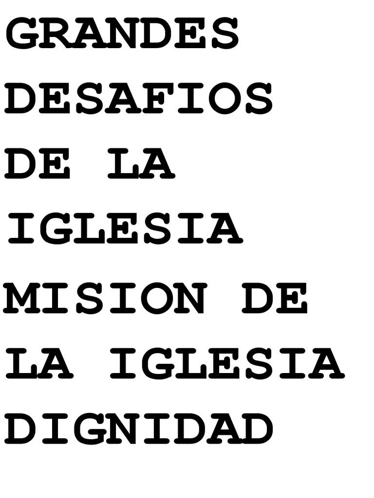 Grandes Desafios de La Iglesia | PDF