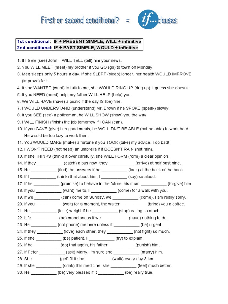 First and Second Conditional Guide | PDF