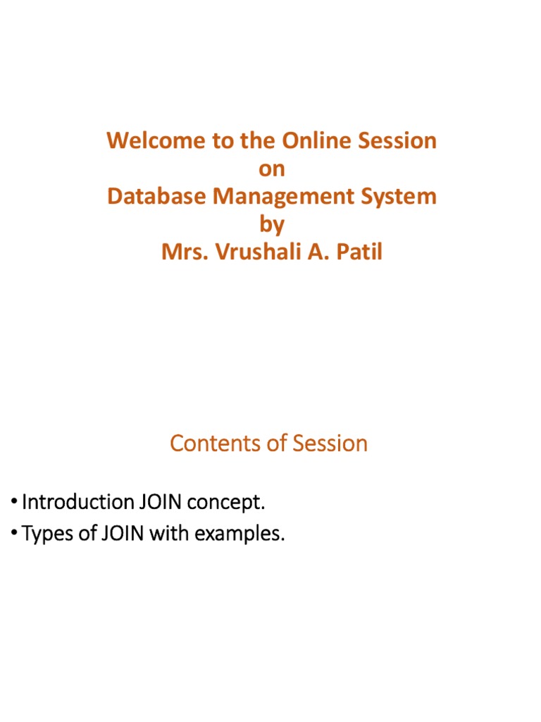 Joins in Dbms | Download Free PDF | Databases | Information Science