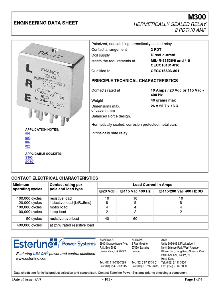 Hermetically Sealed Relay - Ukm300 | PDF | Inductor | Capacitor