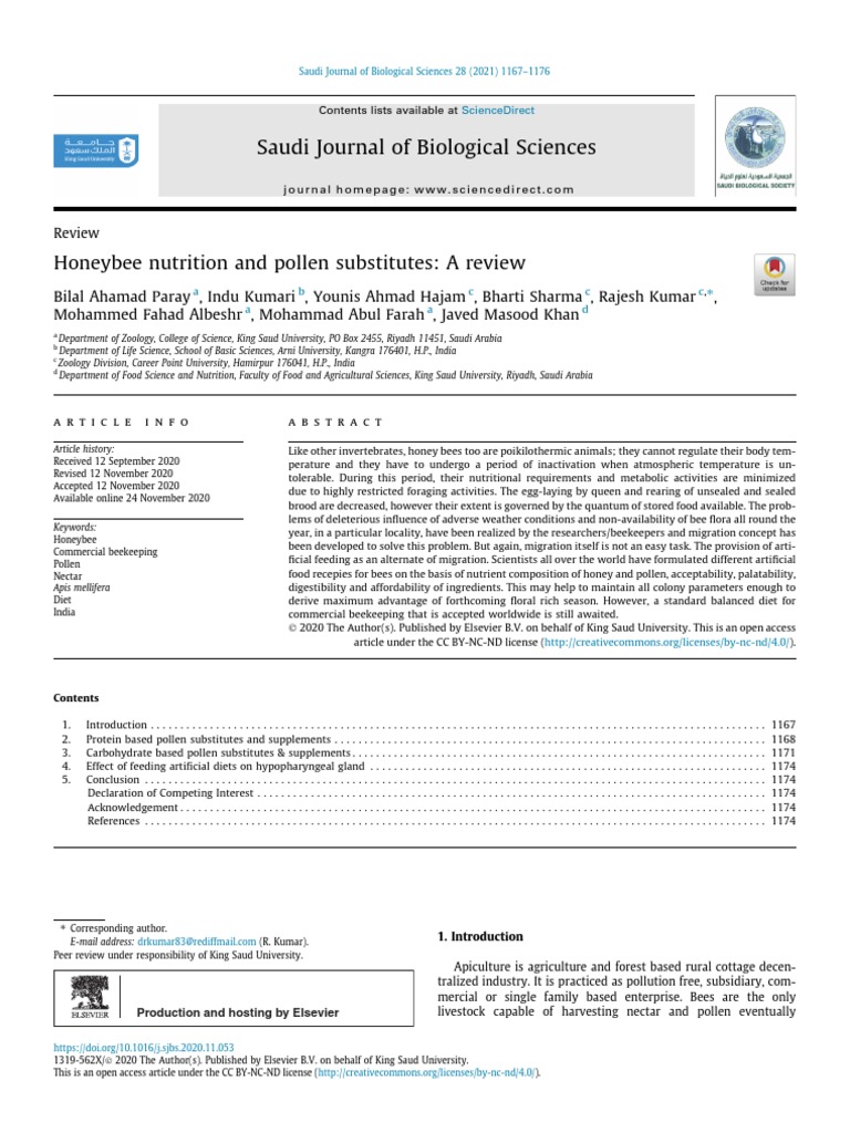 Honeybee Nutrition & Pollen Substitutes | PDF | Honey Bee | Sucrose